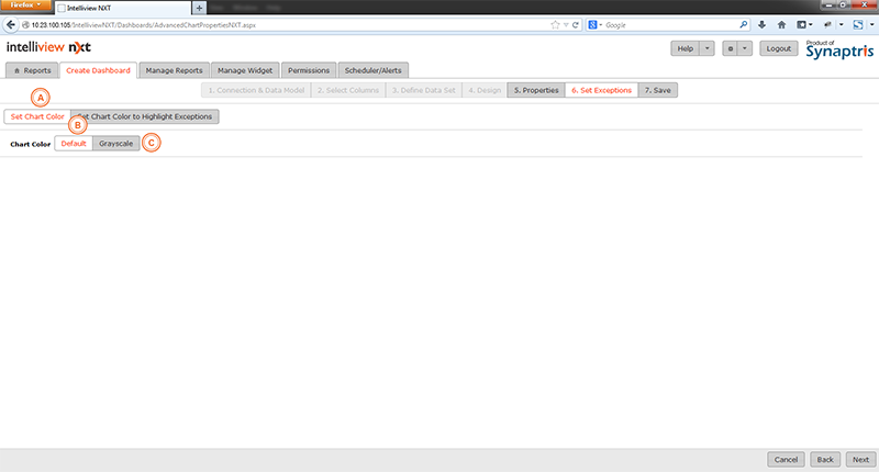 Creating Chart Widget With Singlemultiple Data Sets Set Exceptions Page