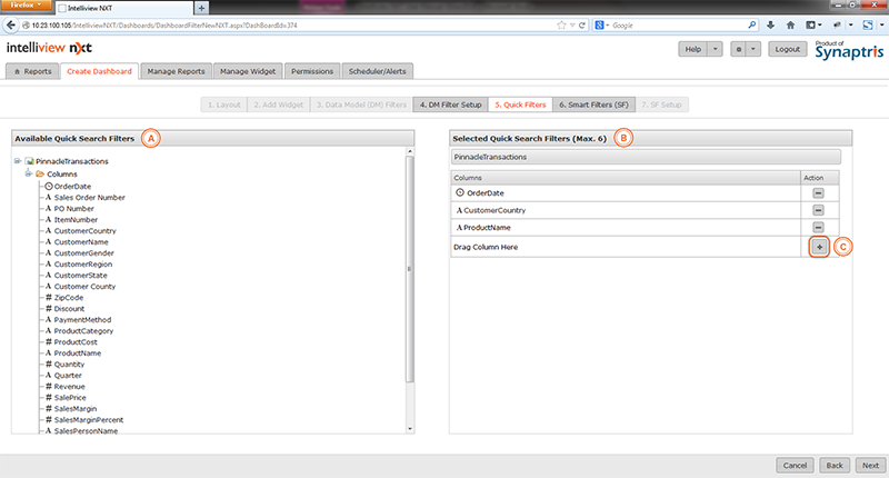 Quick Search Filters